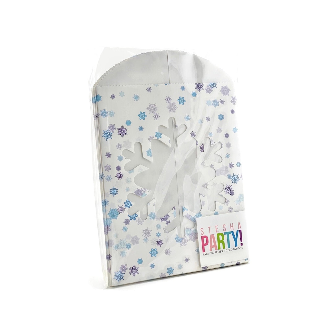 Snowflake Favor Bags - Snowflake Party, Snowflake Birthday, Princess ...