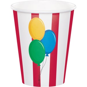 Circus Cups - Circus Party Cups, Circus Birthday, Carnival Birthday ...