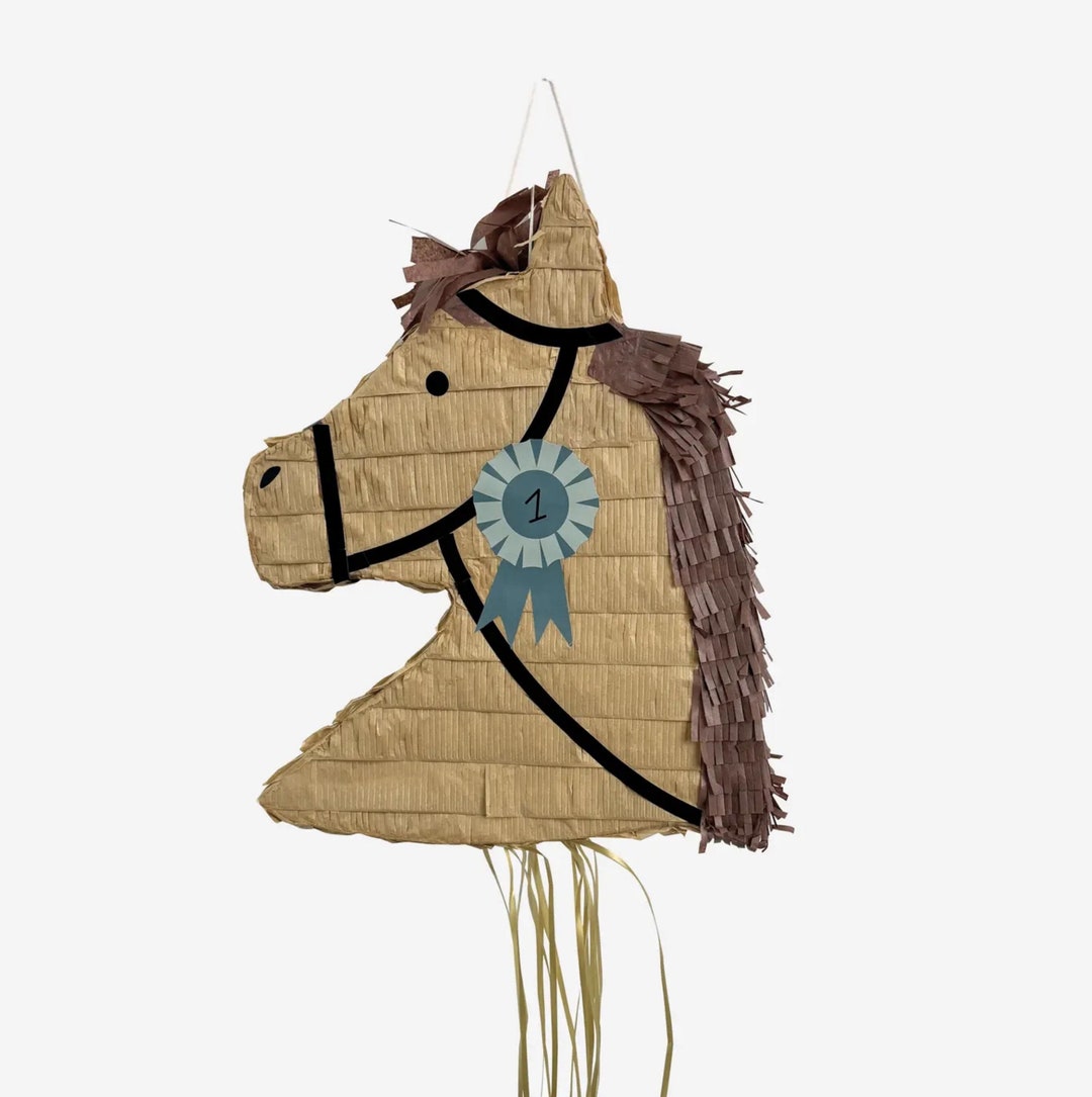 Horse Party Pinata - Western Birthday Decorations, Horse Racing Party ...