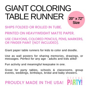 Coloring Table Runner Class of 2025 Graduation 20" X 72" Paper, Custom ...