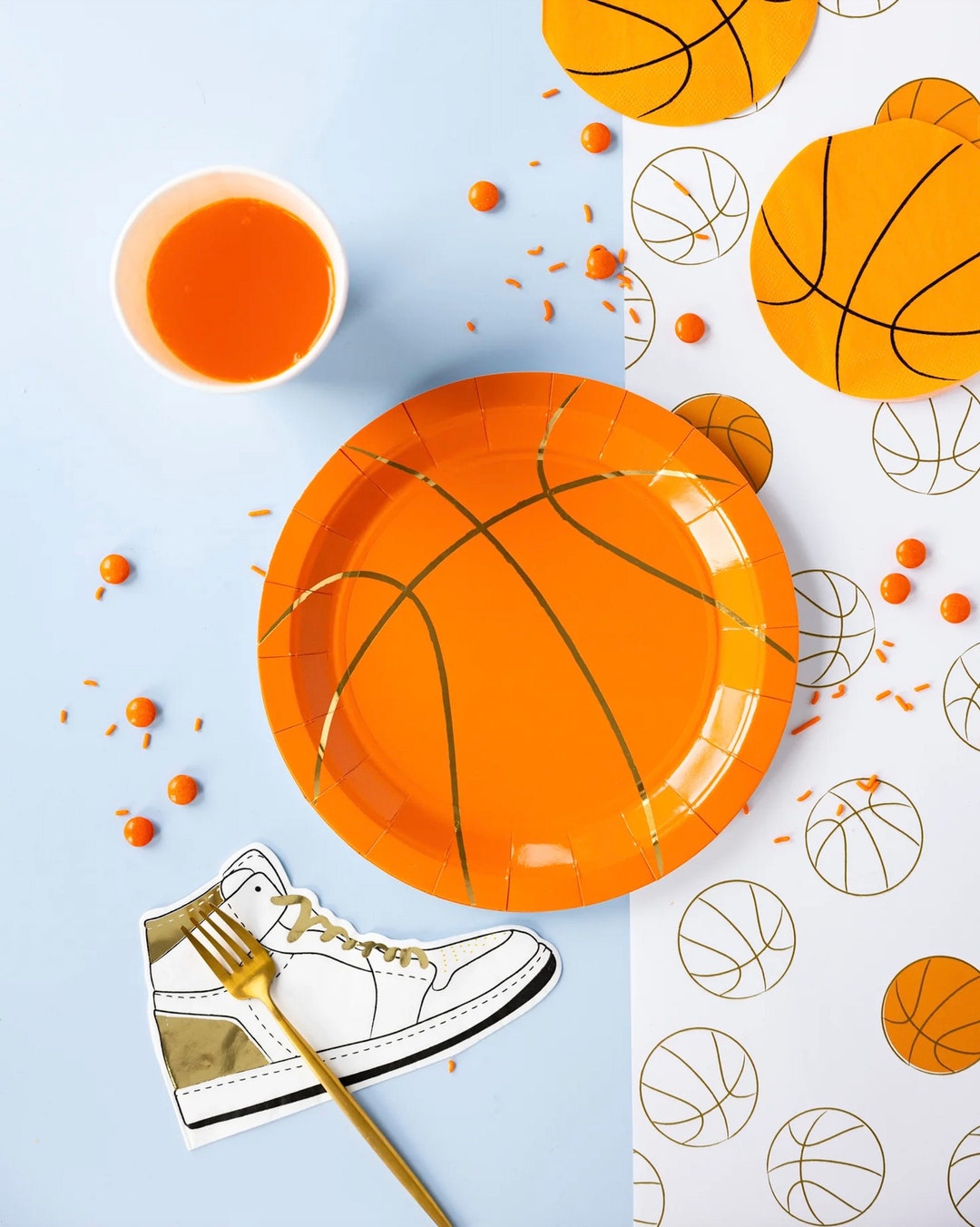 Basketball Party Plates - Paper Birthday Plates, Basketball Party ...
