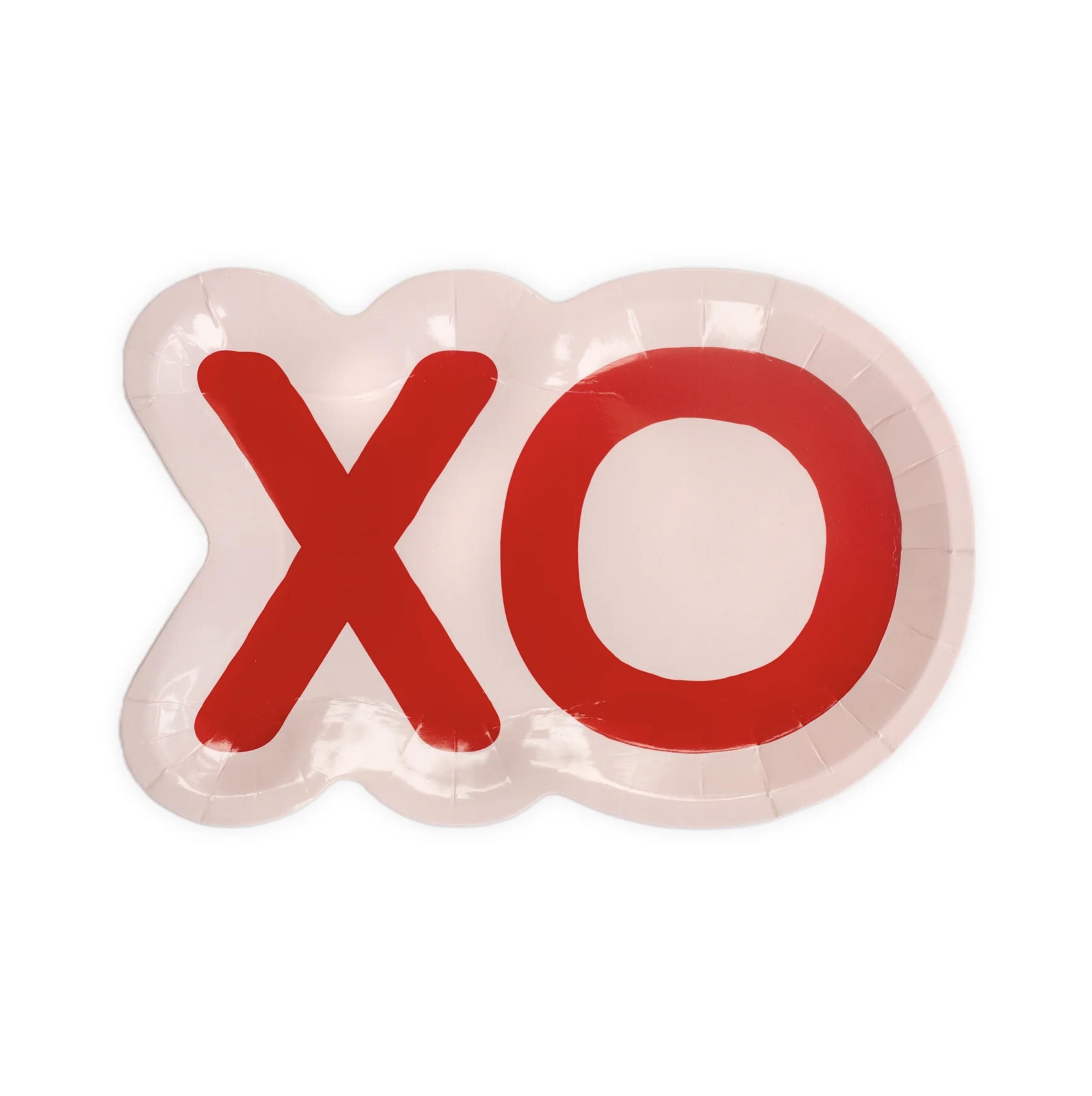 XOXO Party Plates - Valentines Day Paper Plates, Valentine Bachelorette ...