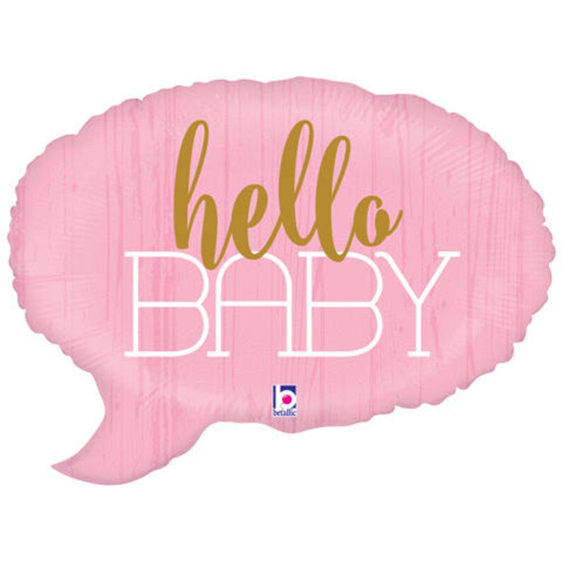 Hello Baby Balloon Girl Baby Shower Baby Shower Balloon - Etsy