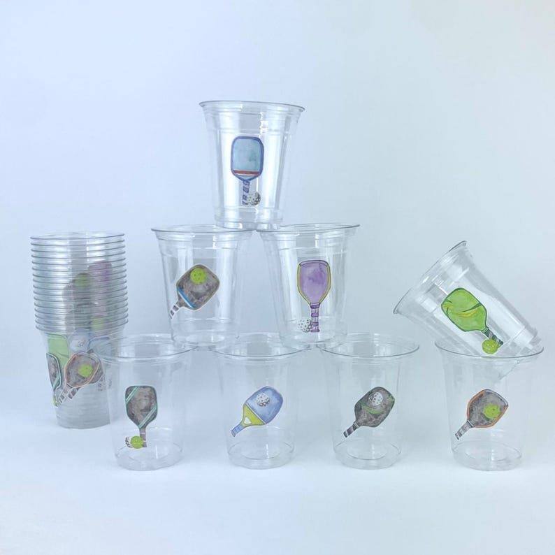 Pickleball Cups 24ct - Pickleball Party Supplies, Pickleball Party ...