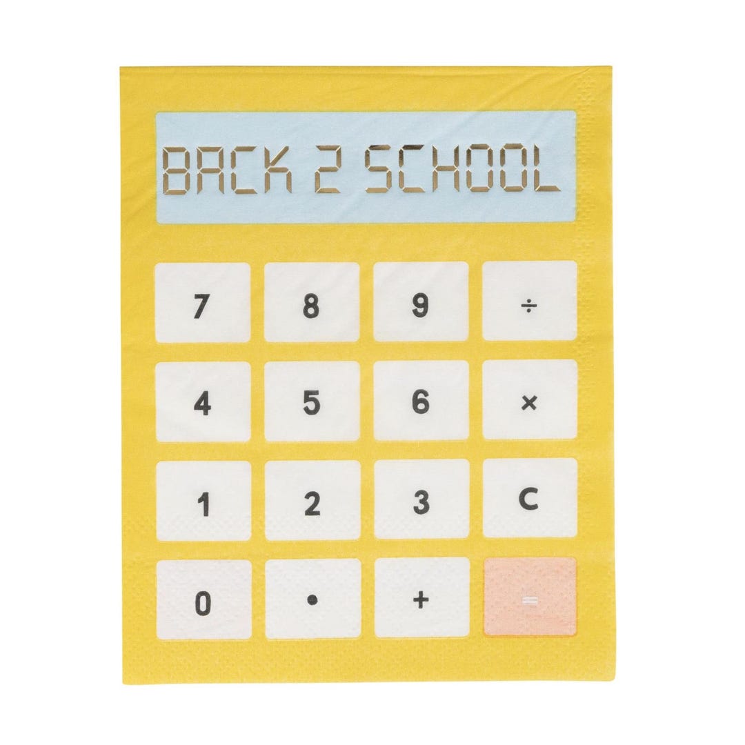 18ct Calculator Napkins | Back to School Party Supplies, Teacher ...