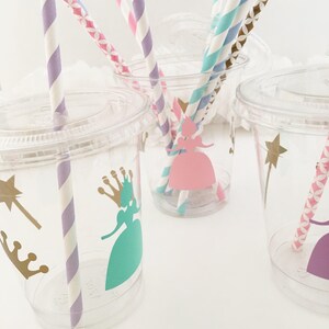 Princess Party Cups - Princess Birthday, Princess Baby Shower, Princess ...