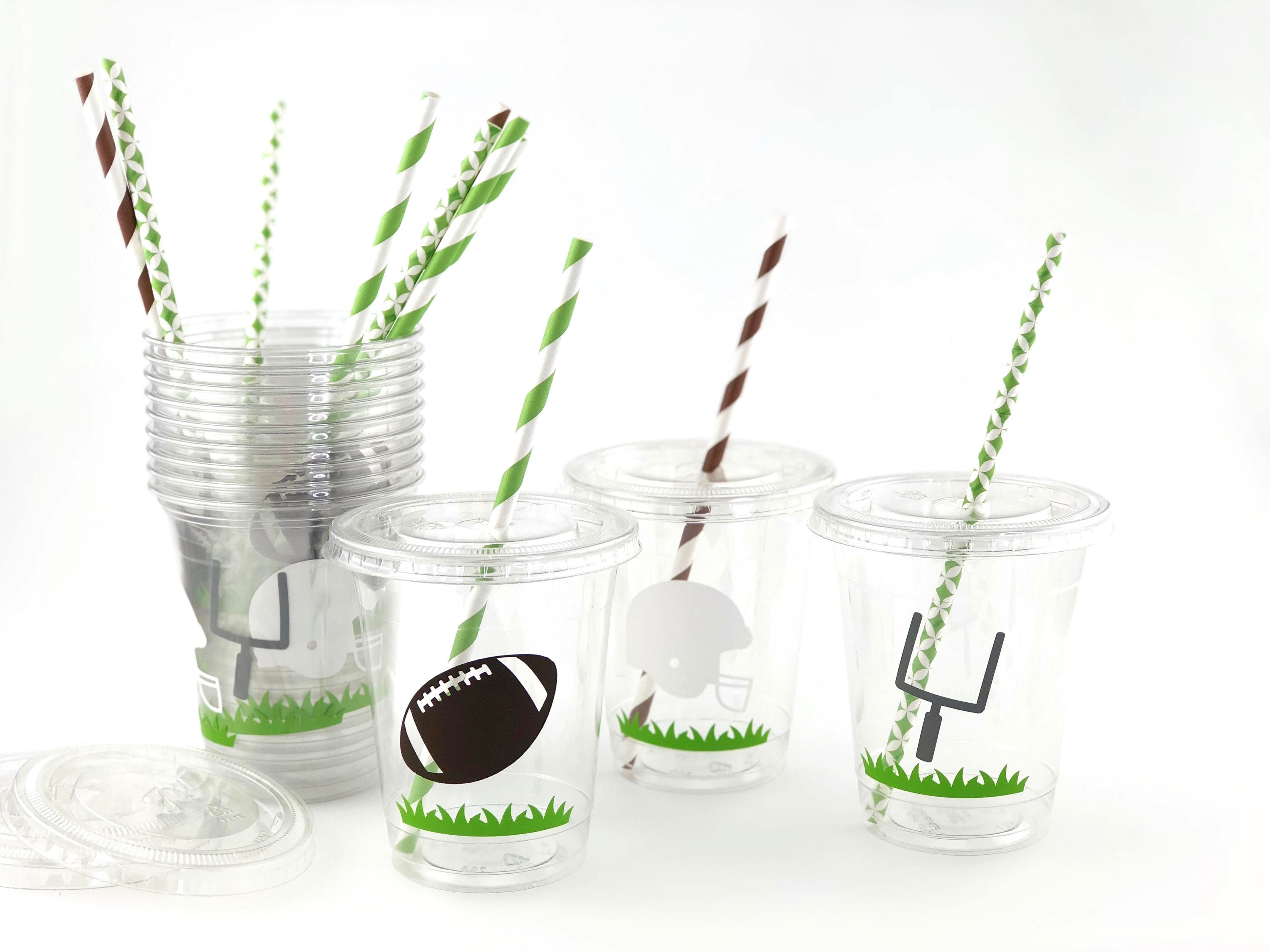 Football Party Cups - Football Birthday Party, Football Baby Shower ...