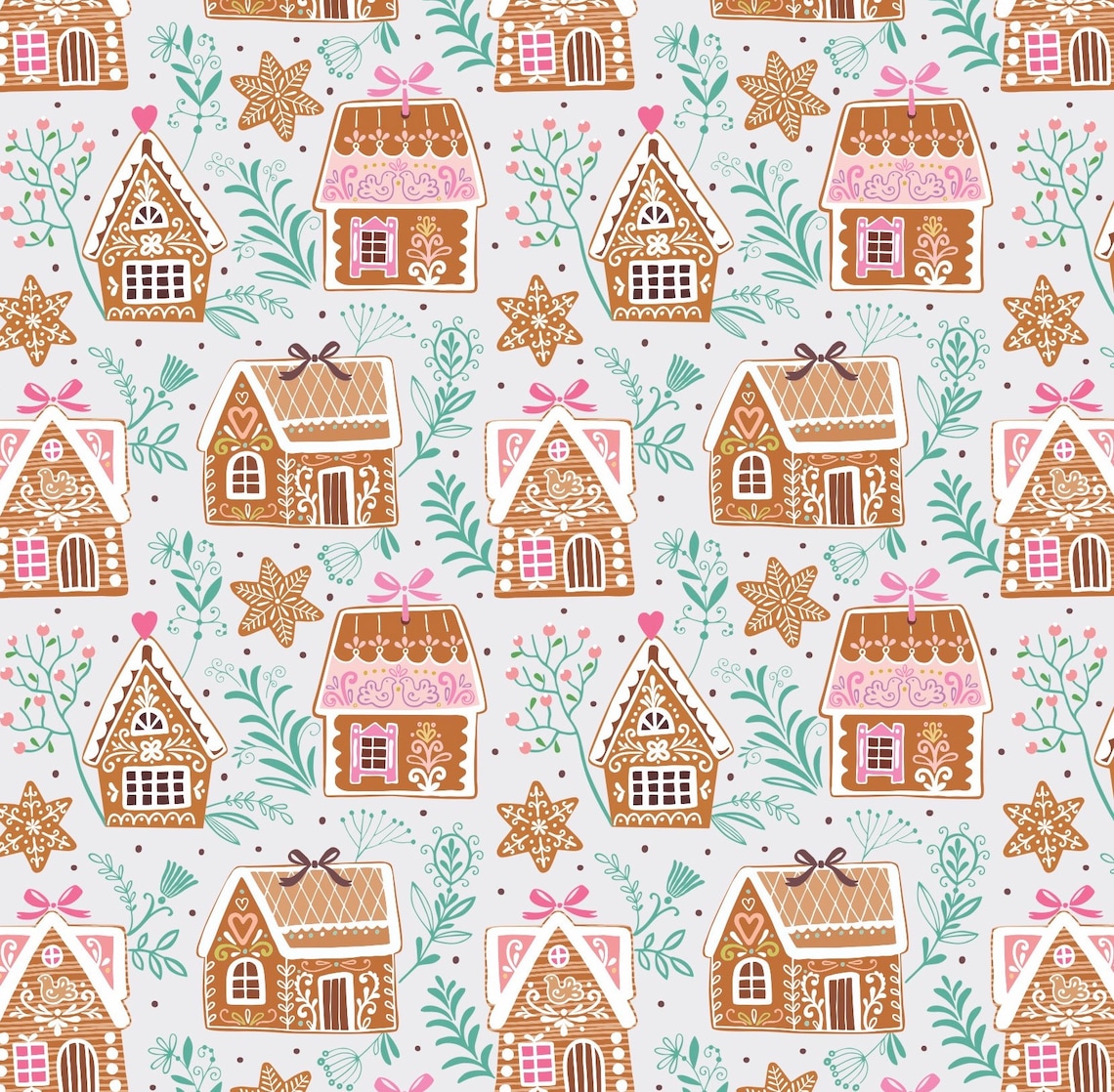 Gingerbread House Wrapping Paper Christmas Gift Wrap | Etsy