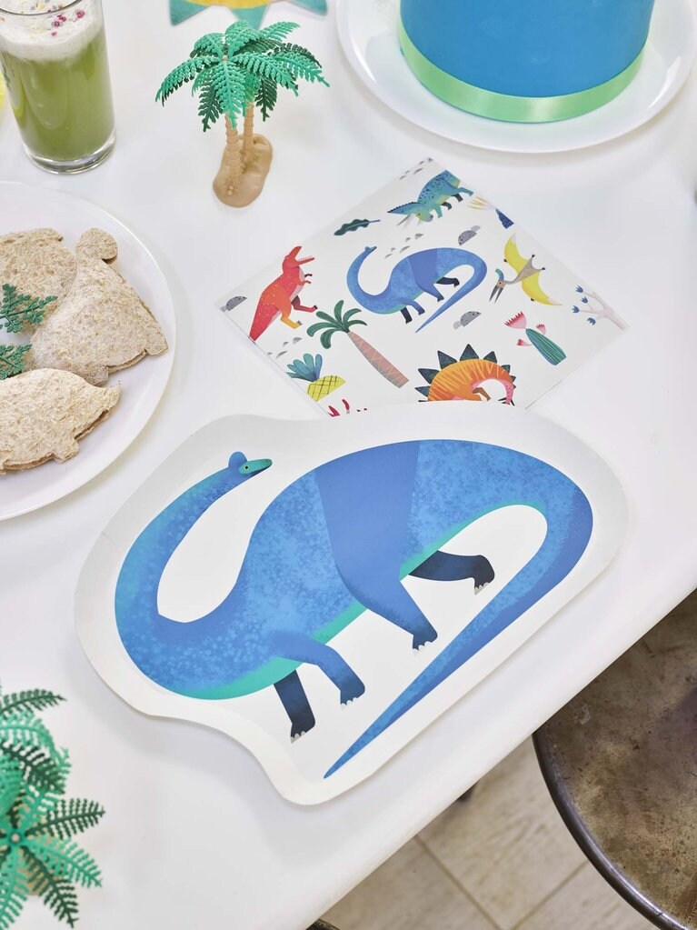 Dinosaur Plates Dinosaur Birthday Plates Dinosaur Party | Etsy