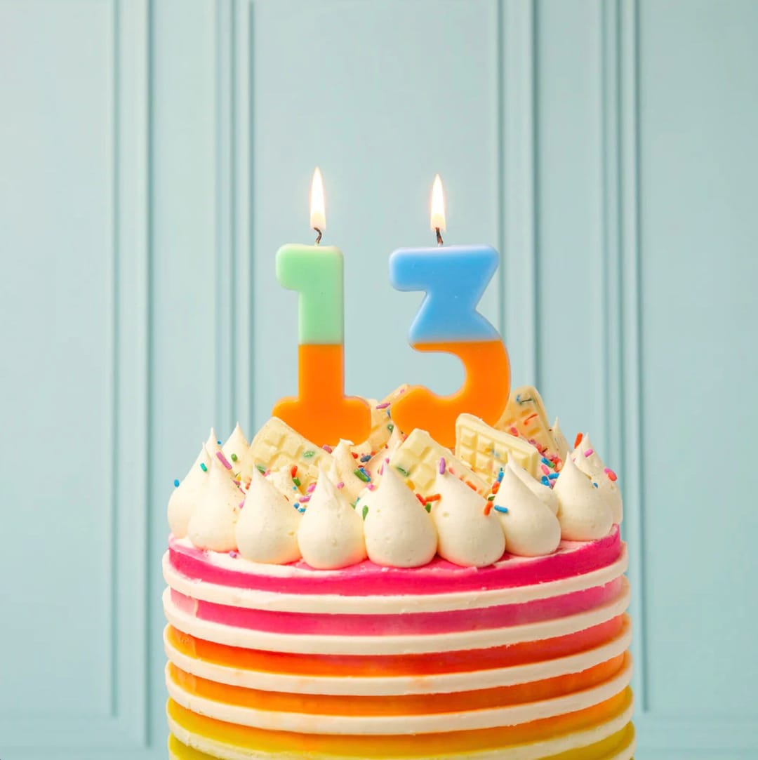 Multicolored Number Candles - Birthday Candles, Cake Decorations ...