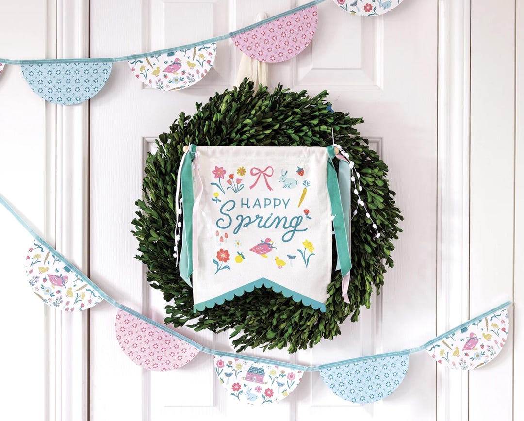 Spring Cottage Party Banner - Garden Birthday Decor, Spring Tea Party ...