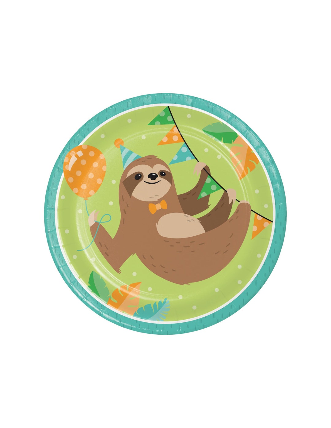 Sloth Party Plates - Sloth Birthday Party, Sloth Party Decorations ...