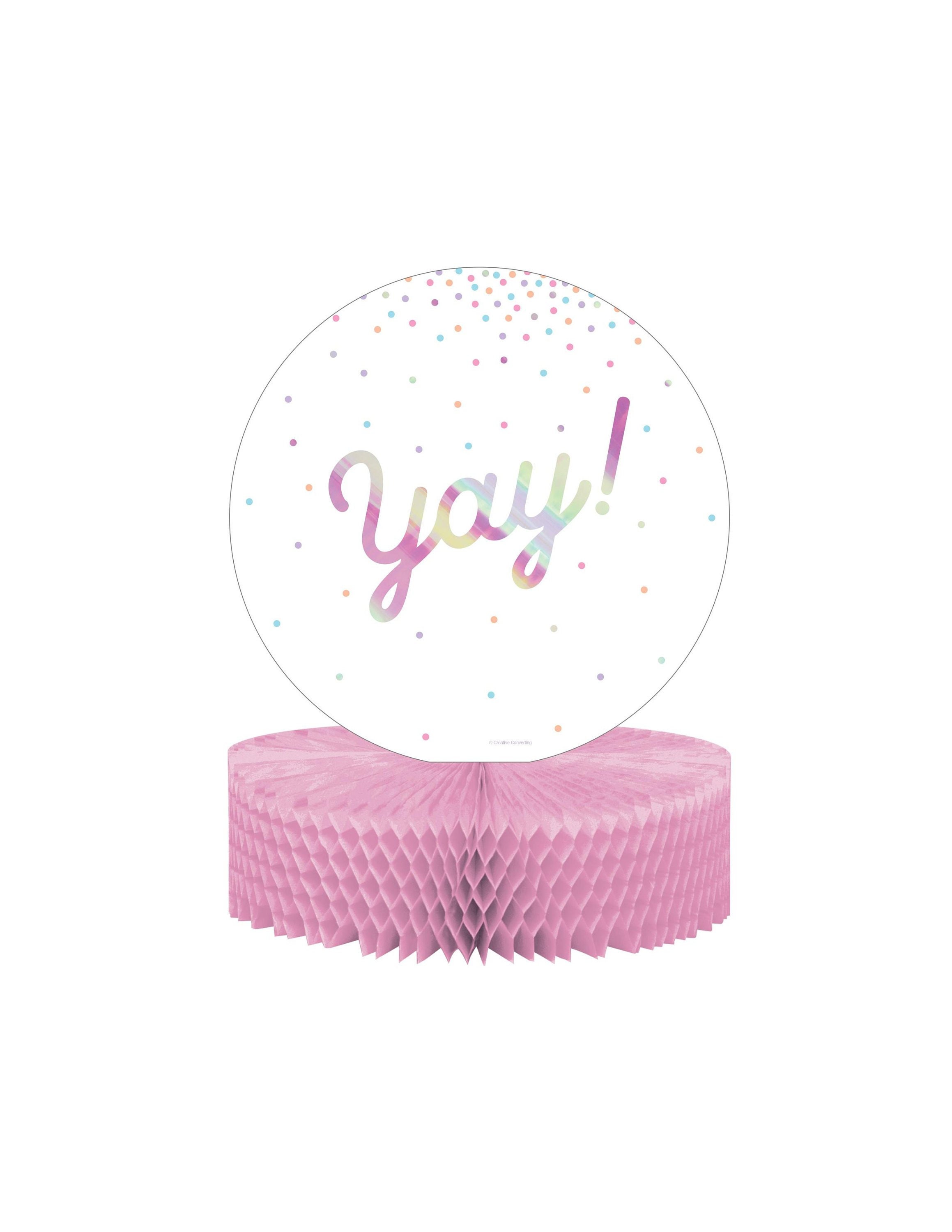 Yay Party Centerpiece Pastel Party Iridescent Party | Etsy