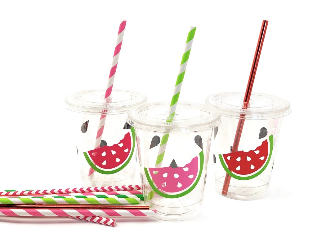 Watermelon Party Cups - Watermelon Birthday, One in a Melon, Birthday ...