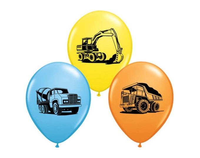 Construction Party Balloons Construction Party Decorations - Etsy