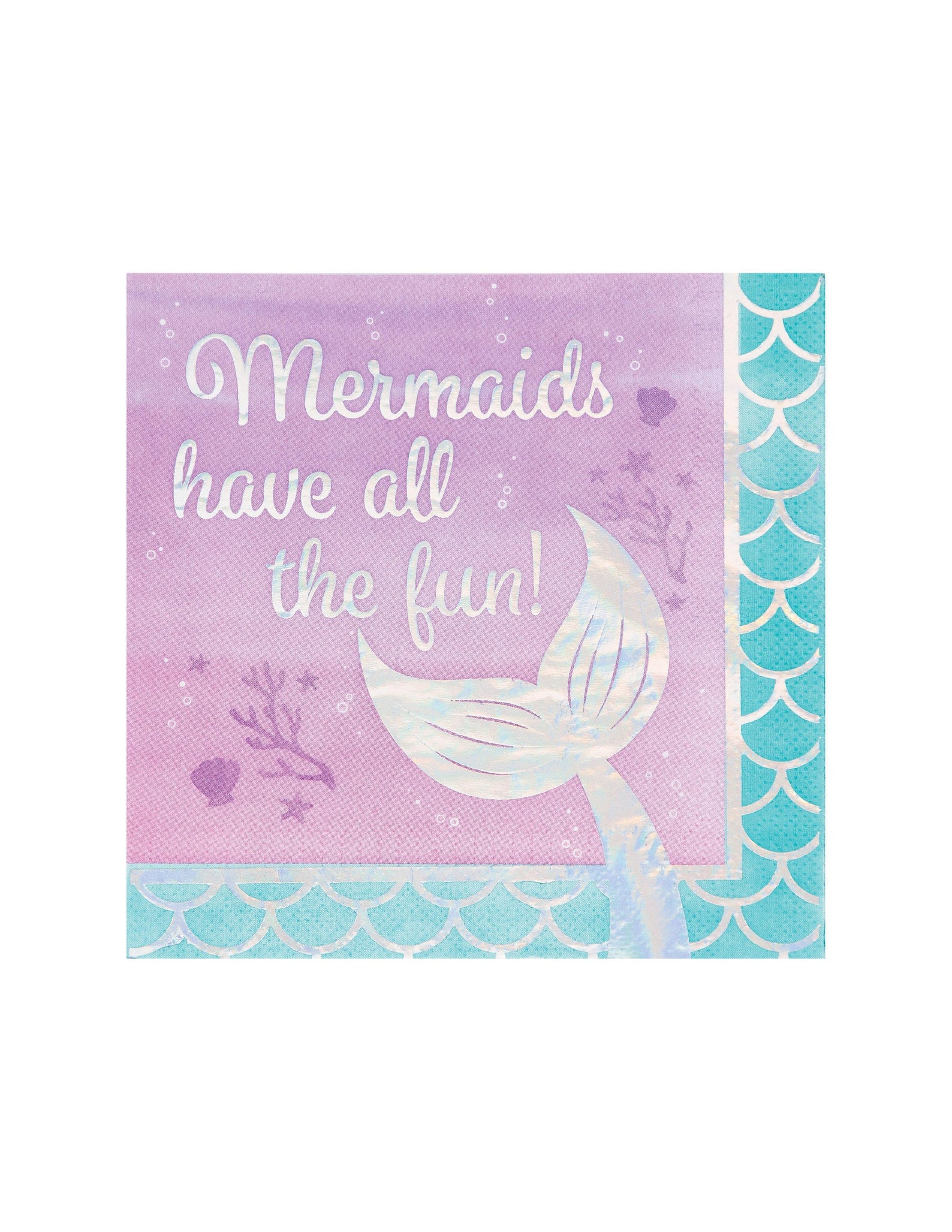 Iridescent Mermaid Napkins - Mermaid Party, Mermaid Bachelorette ...