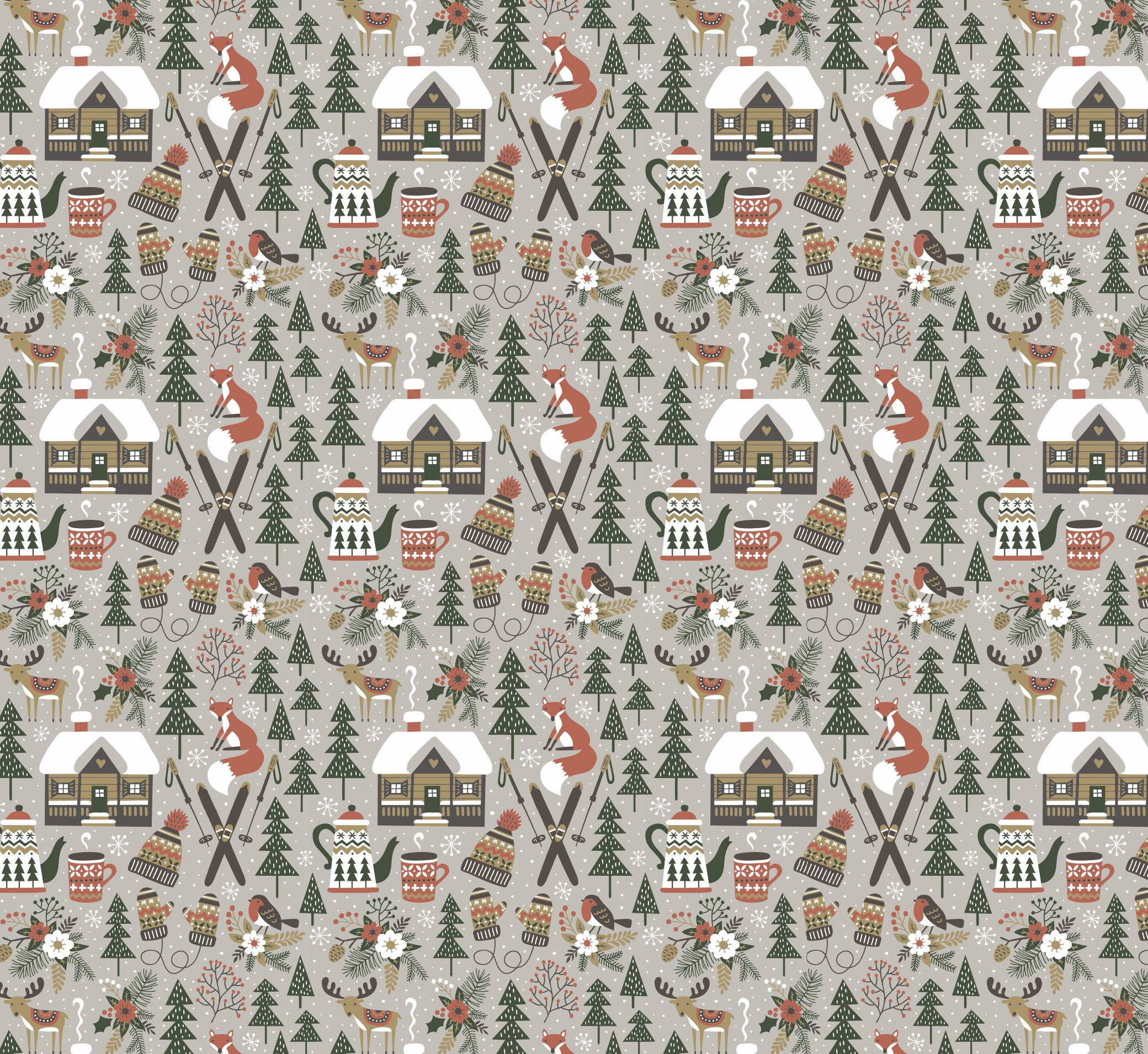 Rustic Wrapping Paper Winter Wrapping Paper Moose Paper - Etsy