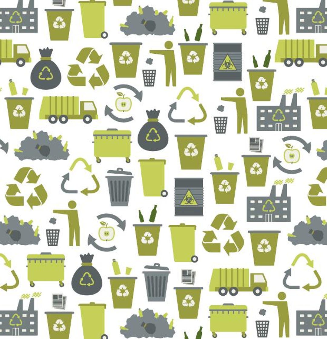 Garbage Truck & Recycling Themed Vinyl – 12x12 Adhesive or HTV Craft ...