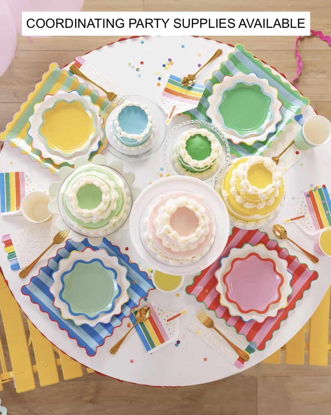 Multicolored Polka Dot Paper Table Runner - Rainbow Birthday, Ice Cream ...