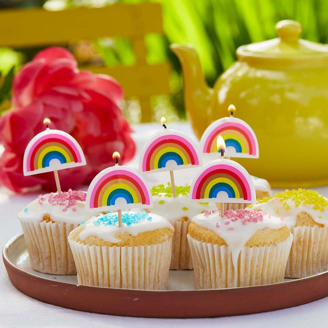 Rainbow Candles - Birthday Candles, Rainbow Birthday, Rainbow Party ...