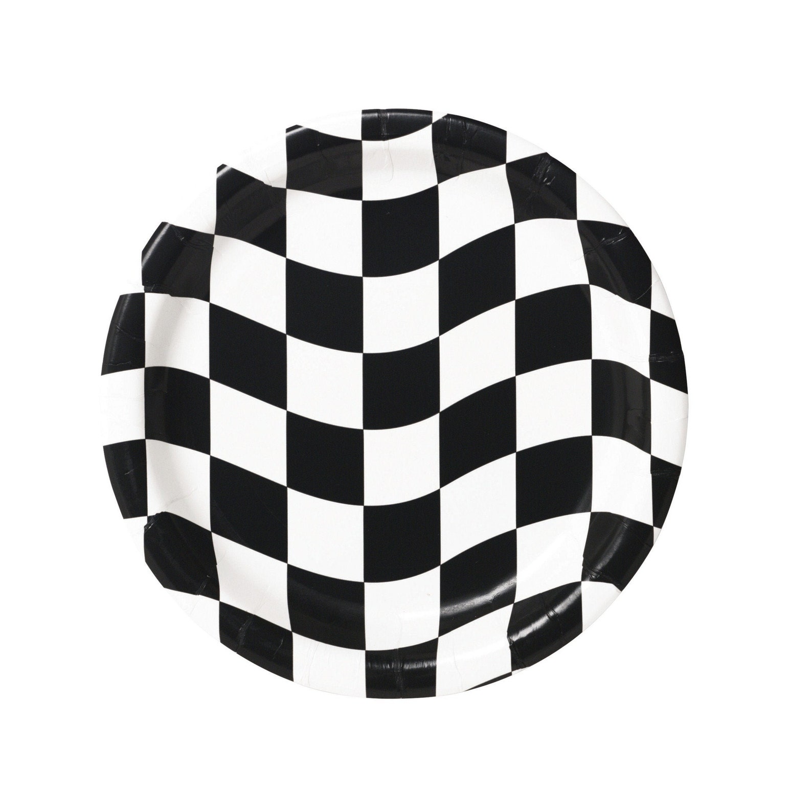 9 Checkered Plates Race Car Birthday Party Racing - Etsy