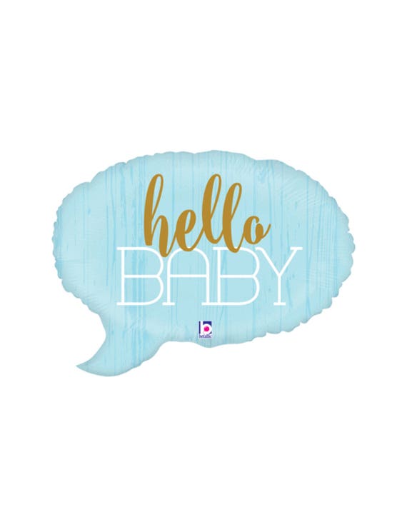 Hello Baby Balloon Baby Shower Decorations Blue Baby | Etsy
