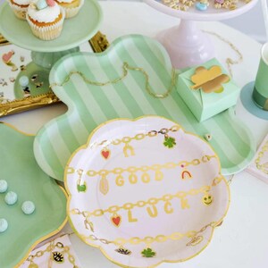 Good Luck Charm Plates - Lucky Charm Birthday Plates, Shamrock Party ...
