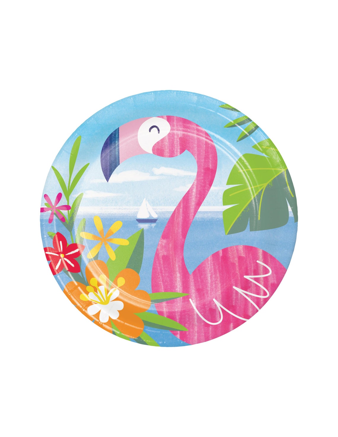 Flamingo Plates - Tropical Party, Flamingo Birthday, Luau Party, Party ...