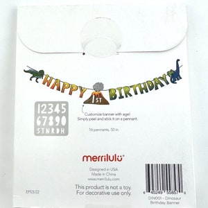 Personalized Dino Birthday Banner - Dinosaur Party Supplies, Dino ...