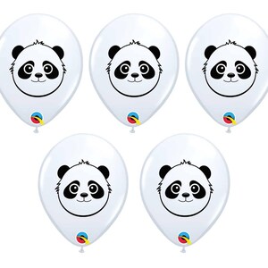 5 Panda Balloons - Panda Party Balloons, Panda Birthday, Panda Baby ...