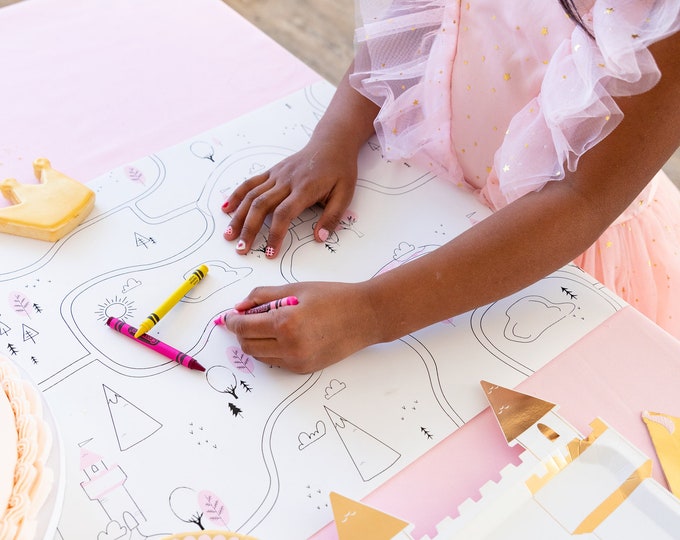Princess Activity Paper Table Runner - Princess Birthday Decorations ...