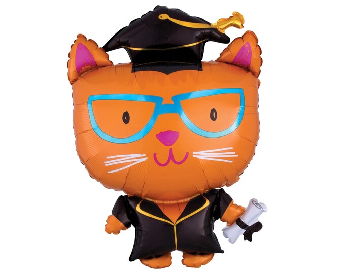 Cat Graduation Balloon - Graduation Party, Class of 2023, Graduation ...