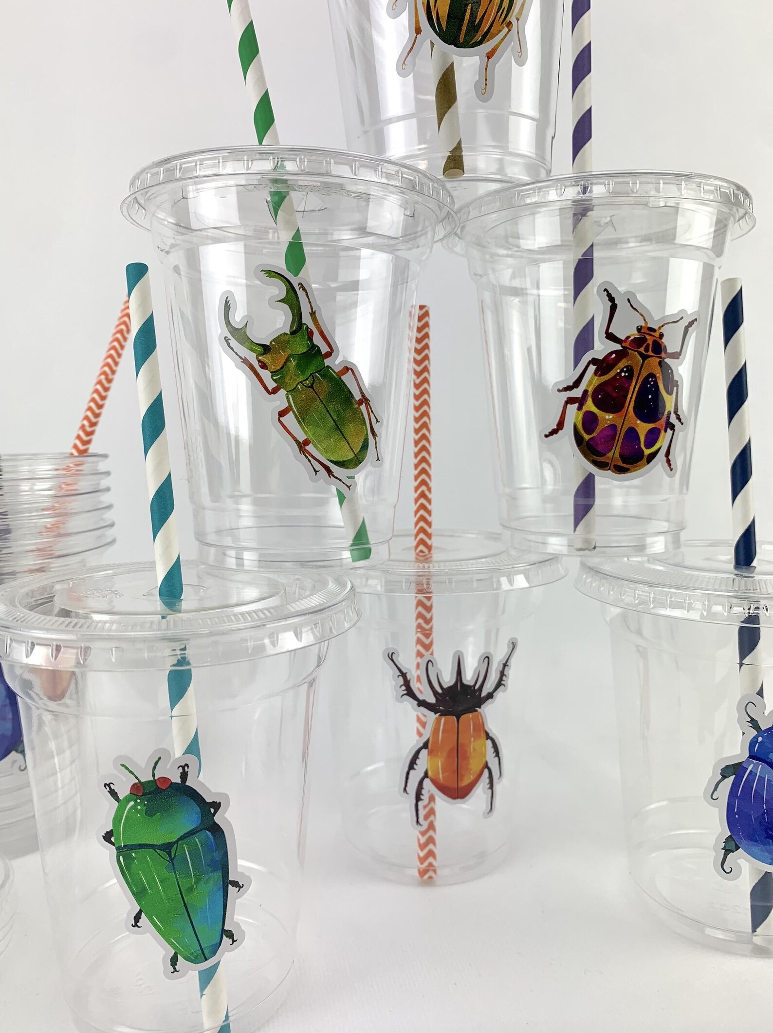 Beetle Party Cups - Bug Birthday Decorations, Insect Party Supplies ...
