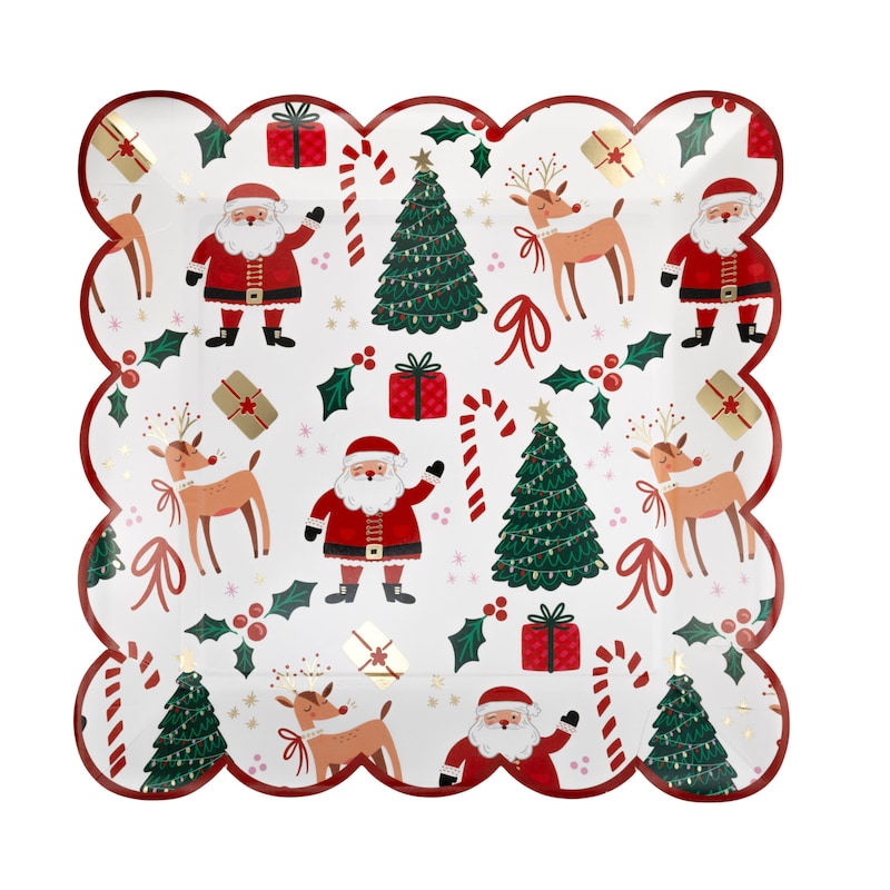 Large Santa Plates - Etsy