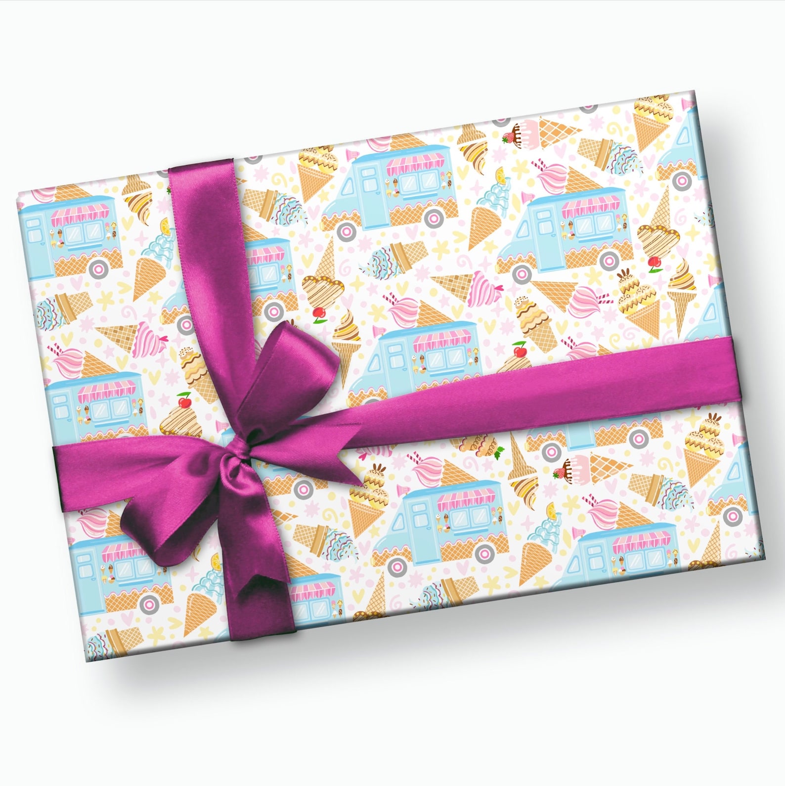 Ice Cream Truck Gift Wrap Wrapping Paper Ice Cream Party - Etsy