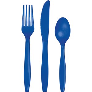Royal Blue Cutlery - Party Utensils, Boy Birthday, Boy Baby Shower ...