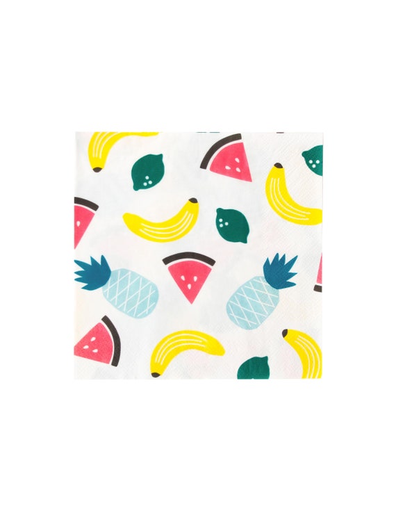 Fruit Party Napkins Fruit Napkins Fruit Party Supplies - Etsy