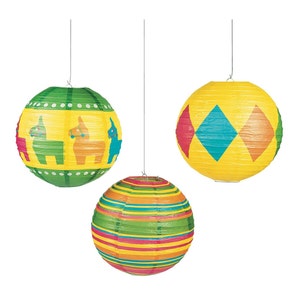 Fiesta Paper Lanterns - Fiesta Party Decorations, Fiesta Birthday ...