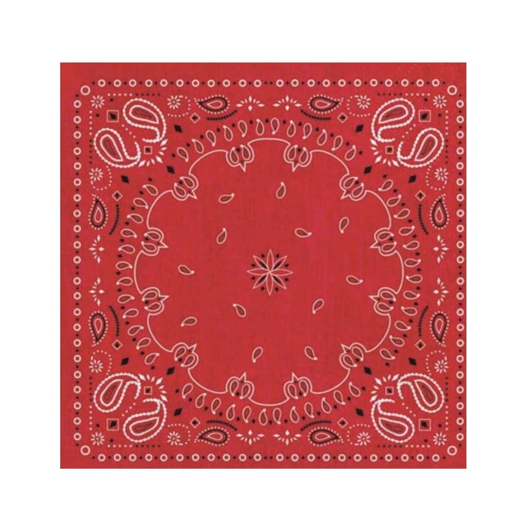 Red Bandana Napkins 16ct - Paper Beverage Napkins, Cowboy Party Last ...