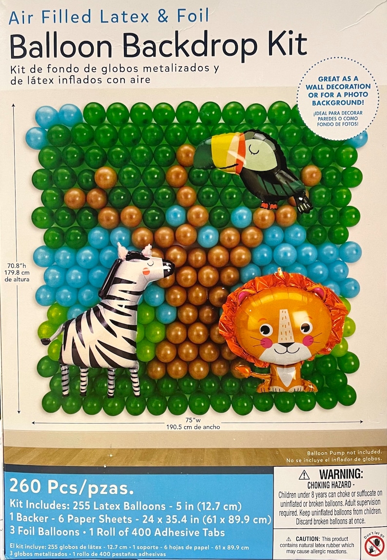 Safari Balloon Backdrop Kit - Safari Balloon Centerpiece, Safari Party ...