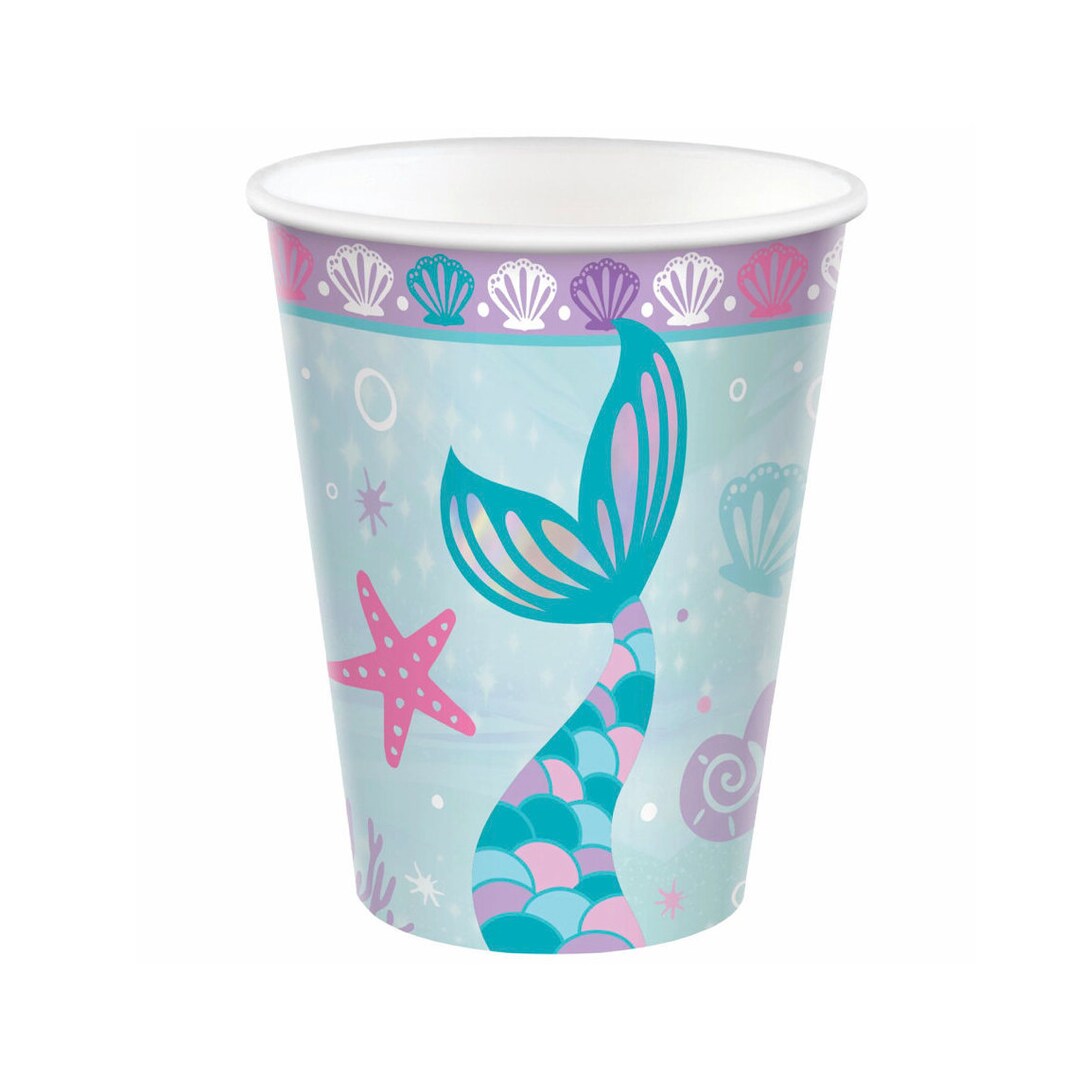 Mermaid Cups - Mermaid Party Decorations, Mermaid Birthday Decorations ...