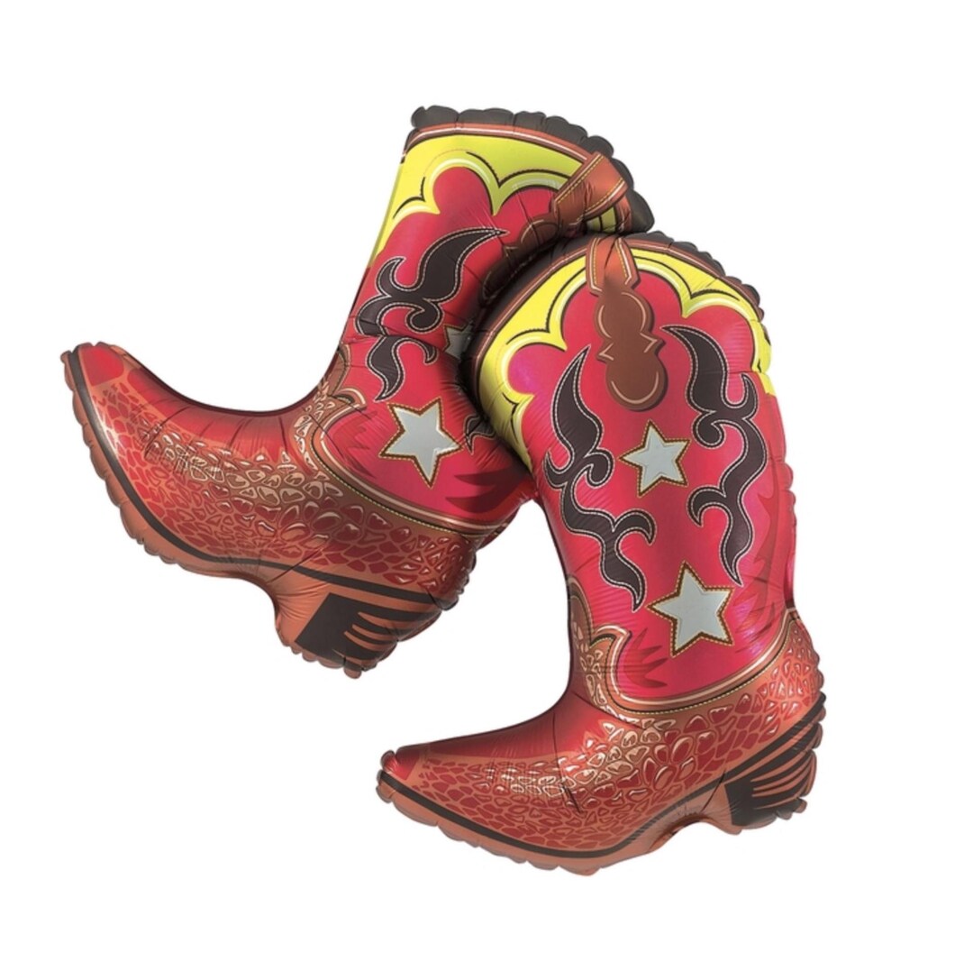 Cowboy Boots Balloon 33" - Wild West Birthday Decorations, Western ...