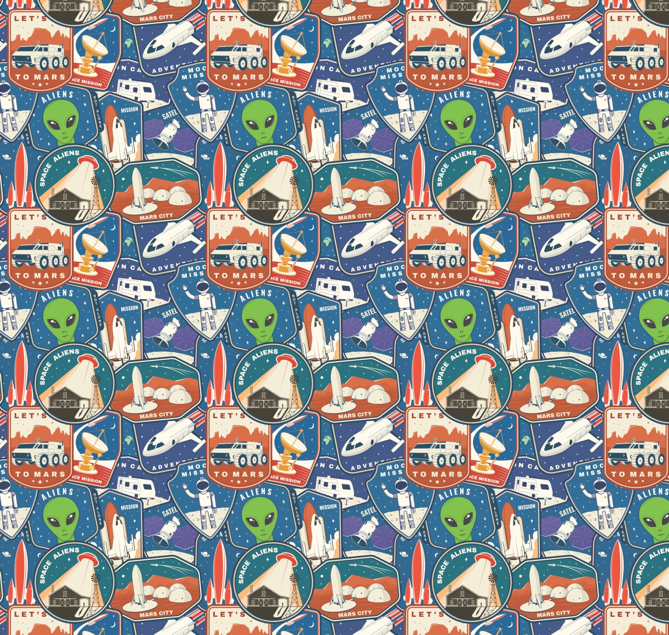 Alien Gift Wrap Alien Wrapping Paper Scifi Gift UFO Alien - Etsy