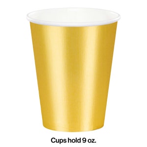 9oz Gold Foil Cups - Party Cups, Paper Cups, Gold Bachelorette Party ...