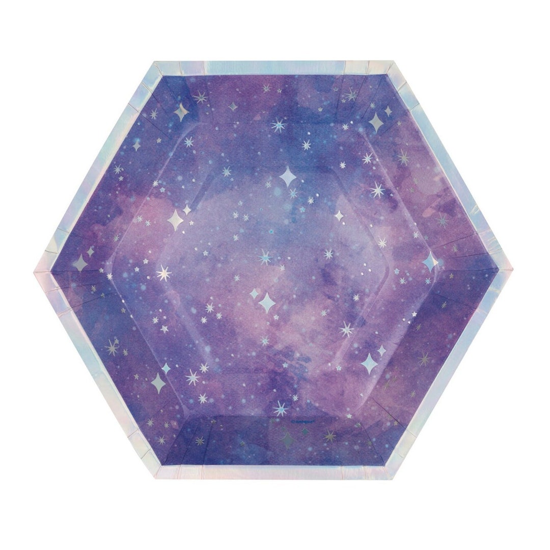Galaxy Party Plates - Cosmic Birthday Supplies, Galaxy Birthday Plates ...