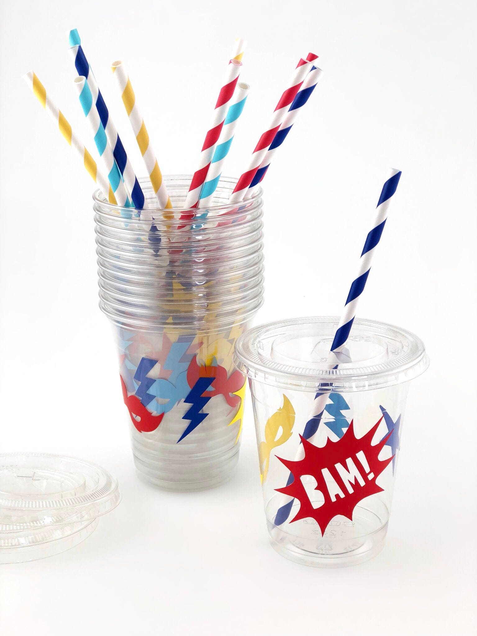Superhero Cups Superhero Party Superhero Party Favors | Etsy