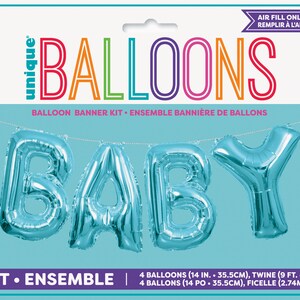 Blue Baby Balloon Banner - Boy Baby Shower, Boy Baby Balloon, Baby ...