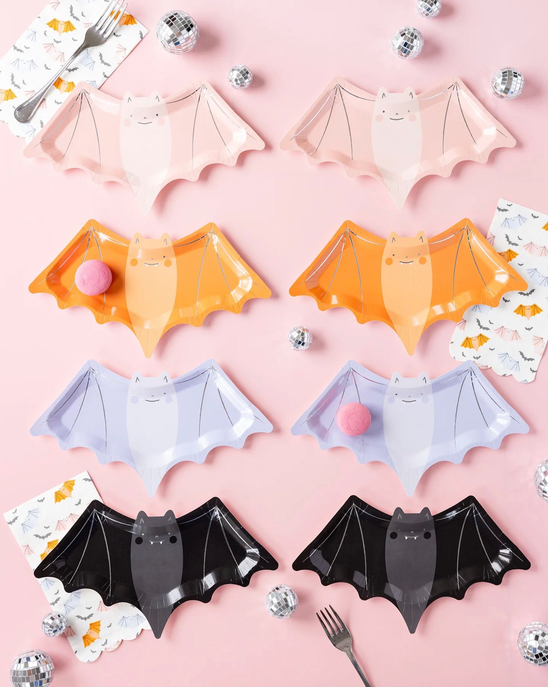 Bat Party Plates - Halloween Party Supplies, Bat Birthday Decorations ...
