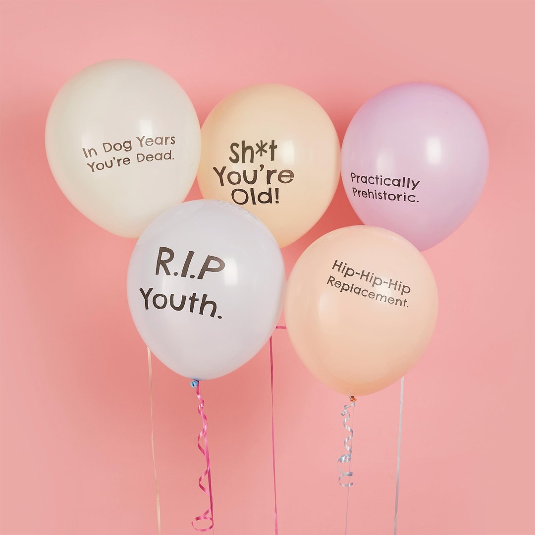 Funny Birthday Balloons - Senior Birthday Decorations, Funny Latex ...
