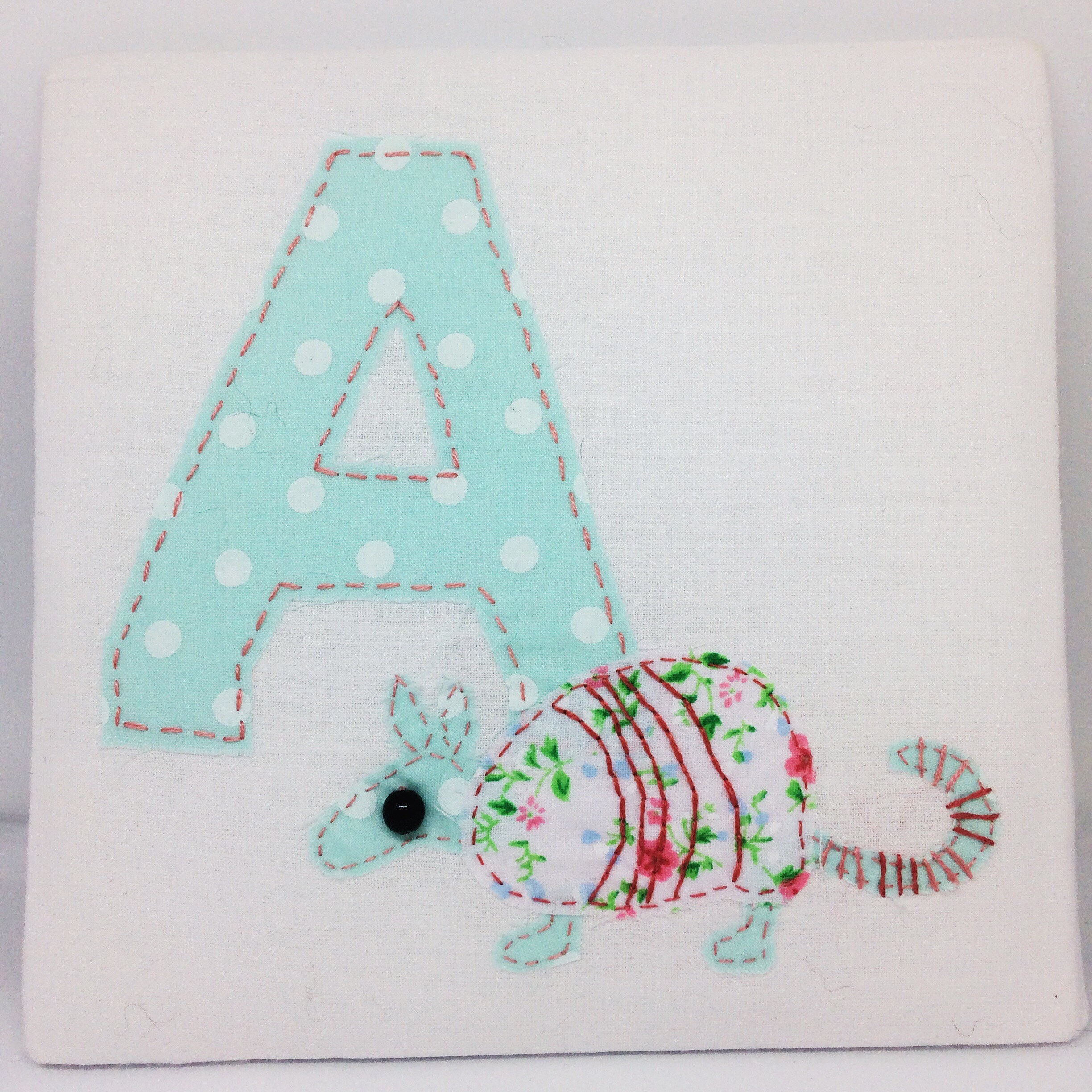 Patchwork Animal Alphabet: 'A is for Armadillo' Baby Initial/letter A ...
